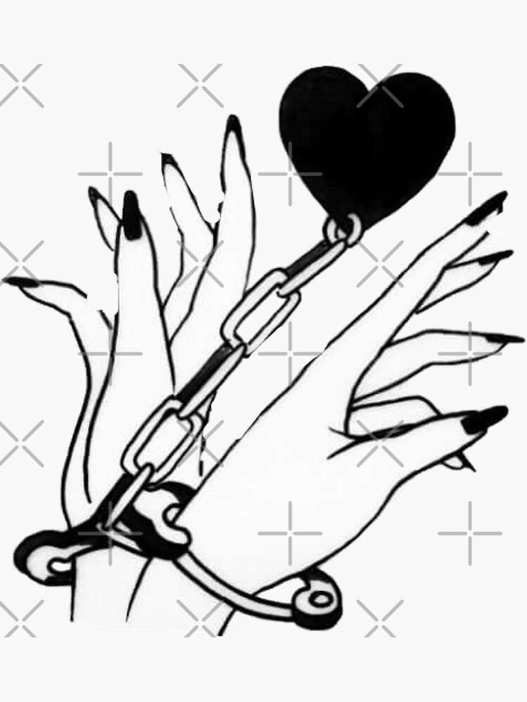 "Handcuff Love" Sticker for Sale by Most-Mysterious | Redbubble