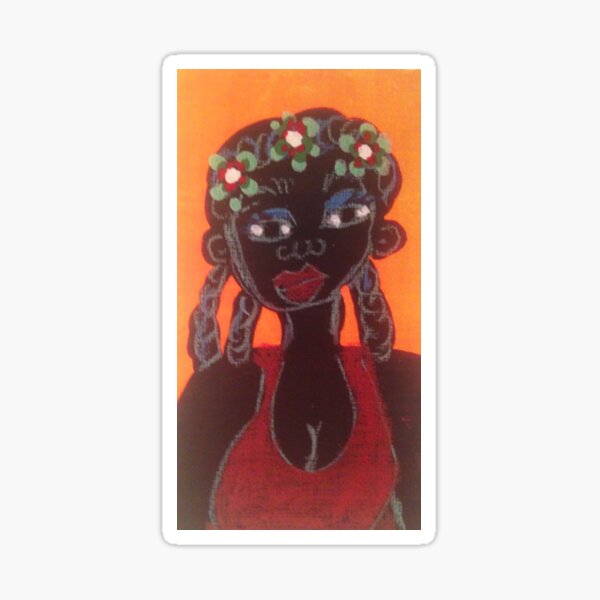 "Girl with Braid" Sticker by corinnebasabe | Redbubble