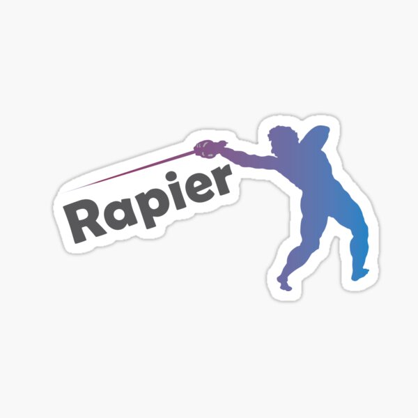 "Remarkable Rapier" Sticker for Sale by AcademieDuello | Redbubble