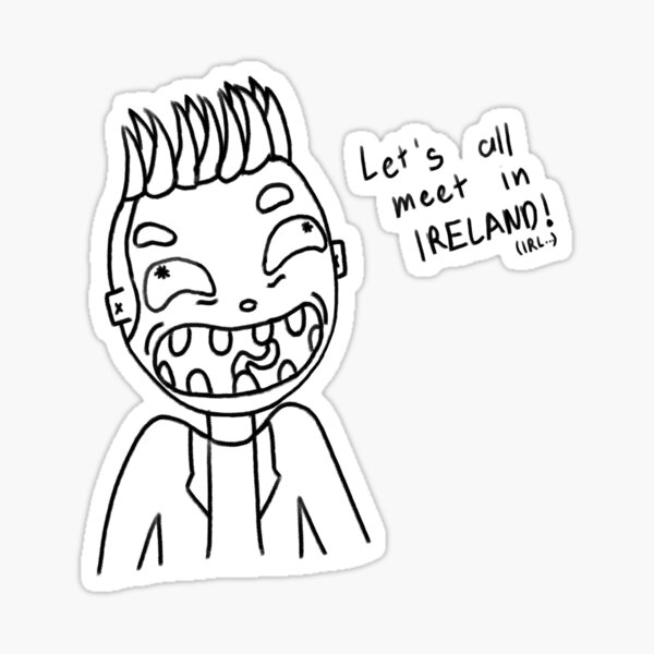 "Let's all meet IRL!" Sticker for Sale by SharaRogers | Redbubble