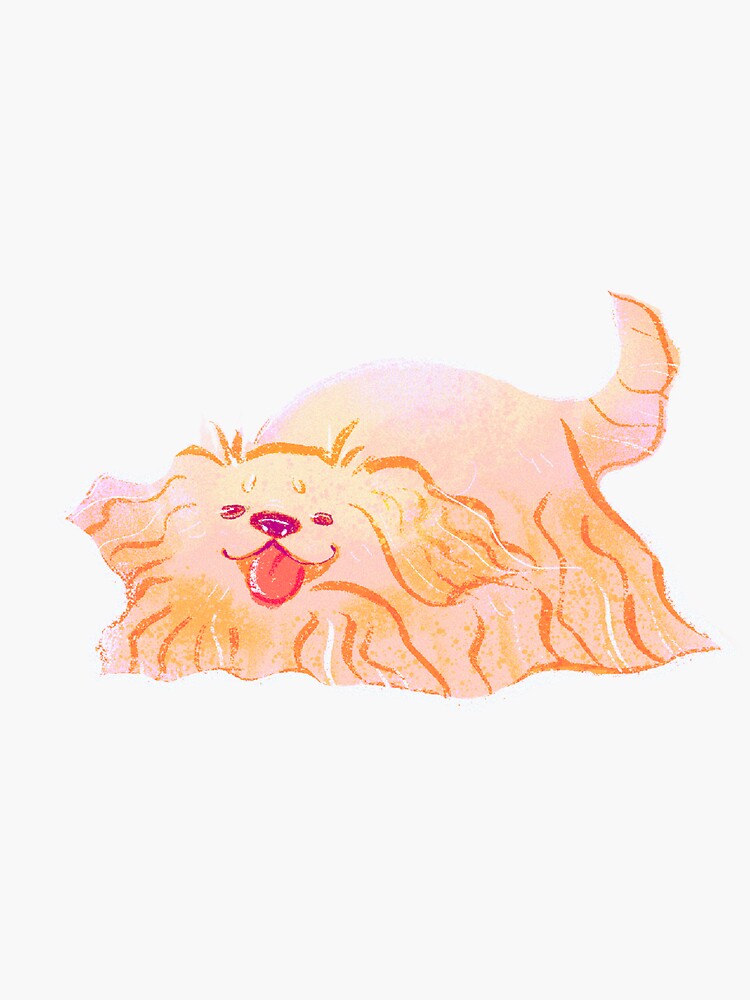 "Happy Mop Dog" Sticker by kookaburrapunk | Redbubble