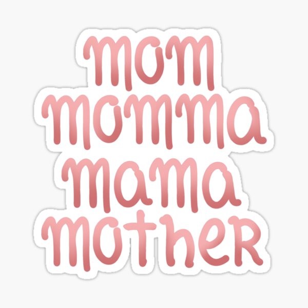 "Mom Momma Mama MotherCute Gift for Girls Heart & Vase illustration ...