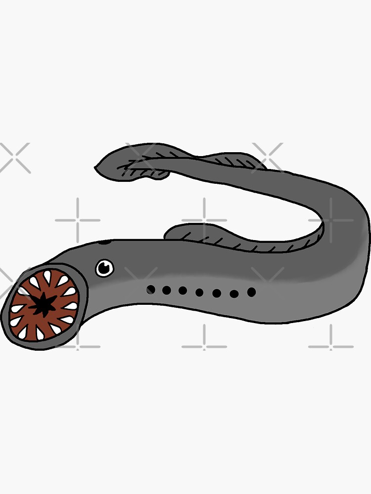 "lamprey" Sticker for Sale by kalinzia | Redbubble