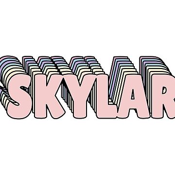 "Skylar Name" Sticker for Sale by ashleymanheim | Redbubble