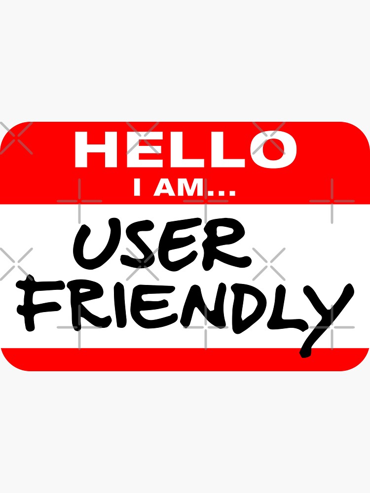 "Hello I Am User Friendly - Red Name Tag - UX Design Gift - User ...