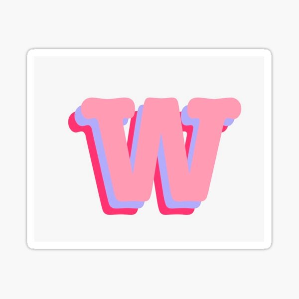"Letter W" Sticker for Sale by artbypfc | Redbubble
