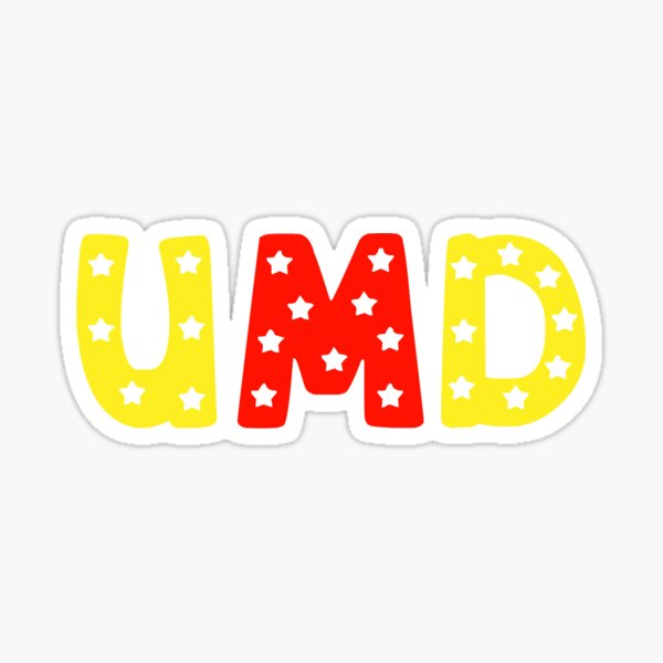 "UMD" Sticker for Sale by TLdesigns | Redbubble
