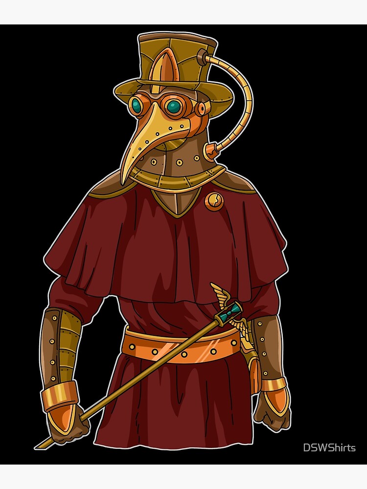 "Plague Doctor Victorian Steampunk Gift Medieval" Art Print for Sale by ...