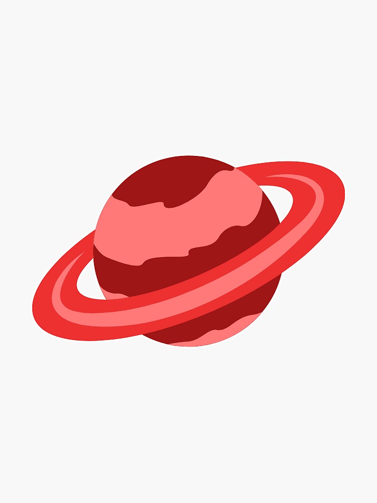 "Pink Planet Saturn Clip Art" Sticker by HappiestCreator | Redbubble