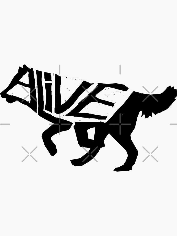 "Running black wild wolf with inscription" Sticker for Sale by ...