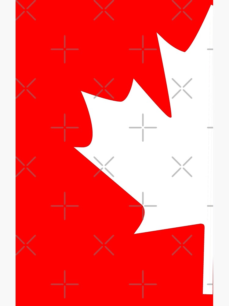 "White Half Canadian Maple Leaf " Poster for Sale by Corbitron | Redbubble