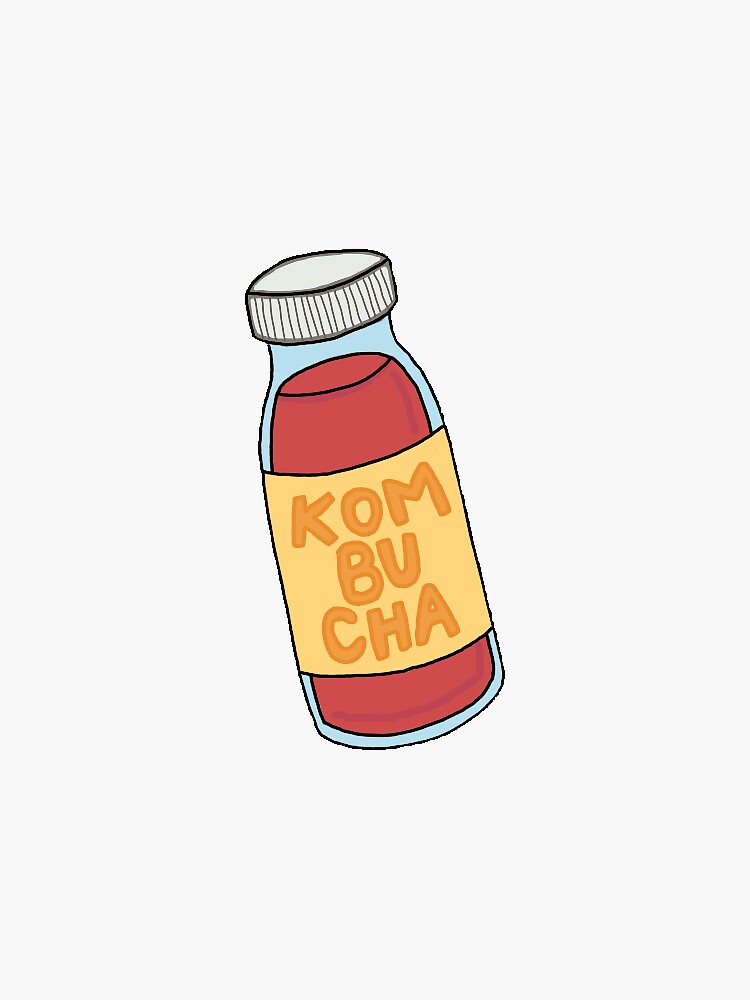 "Kombucha" Sticker for Sale by abbylandfried | Redbubble