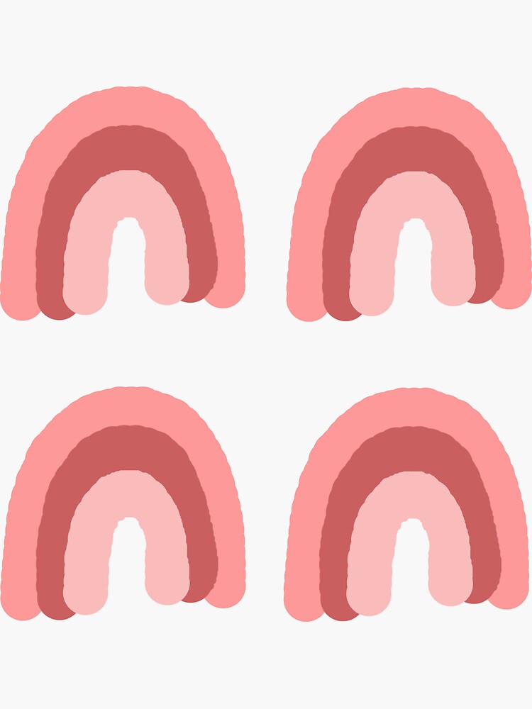 "pink rainbow sticker pack" Sticker by kamiec10 | Redbubble