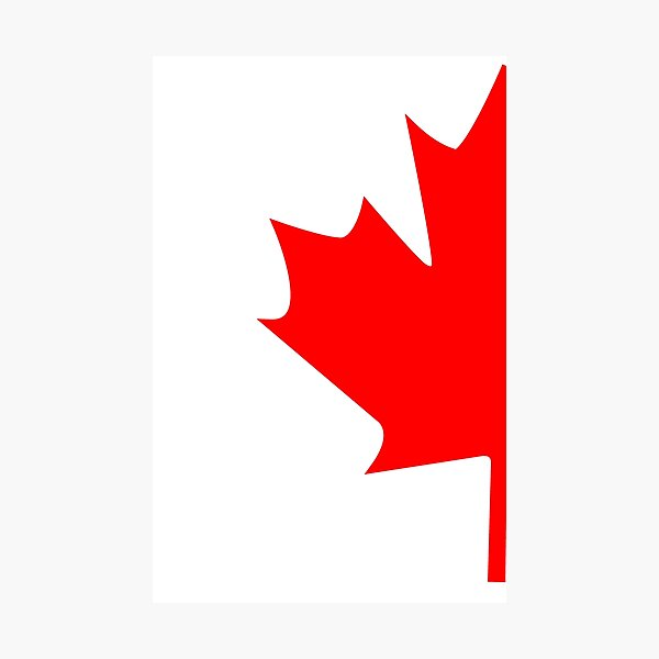 "Half Canadian Maple Leaf " Photographic Print for Sale by Corbitron ...