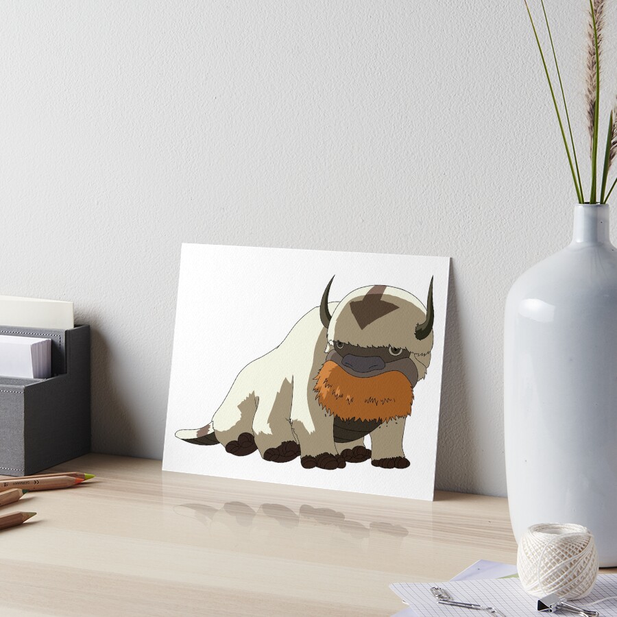 "appa from avatar eating hay" Art Board Print for Sale by gwynethc ...