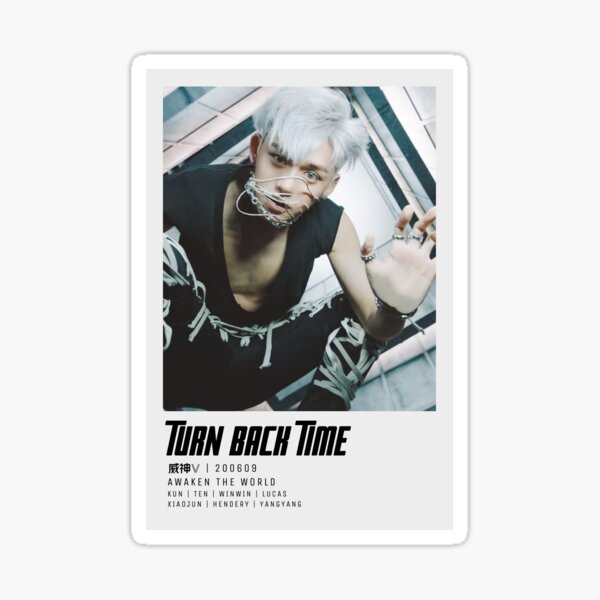 "WayV Lucas - Turn Back Time Paint Chip Polaroid" Sticker by ...