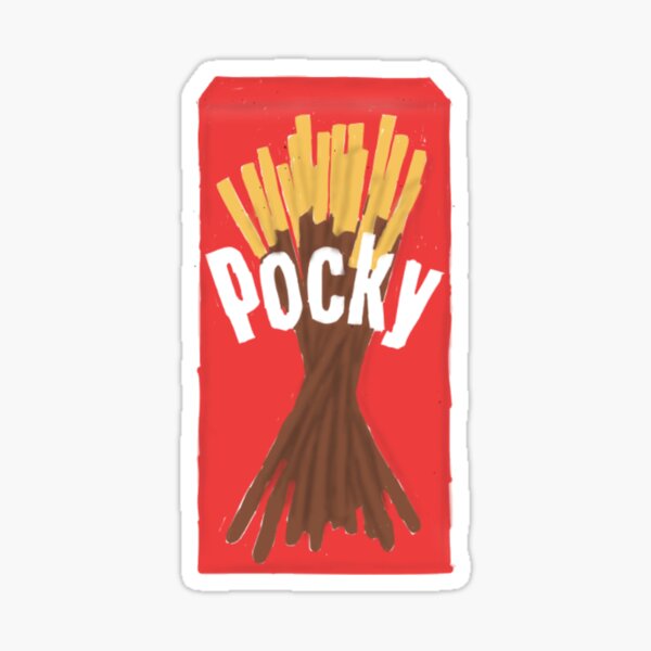 Paper Pocky Print Chinese Food Art Red Pocky Pocky Sticker: Chocolate ...