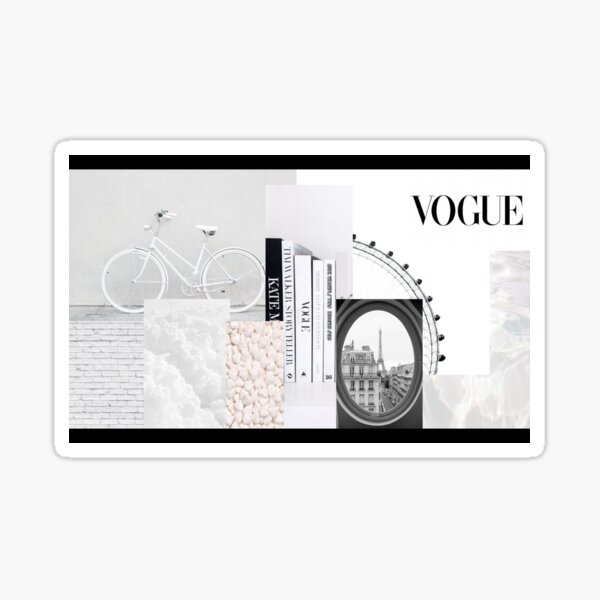 "WHITE COLLAGE" Sticker by scstick | Redbubble