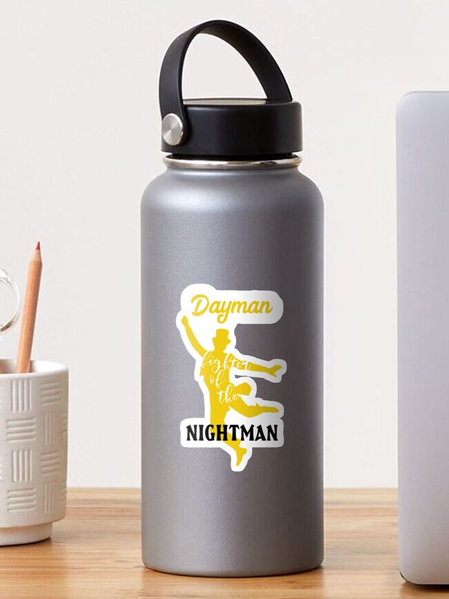 "Dayman, fighter of the Nightman" Sticker for Sale by Ash Foxglove ...