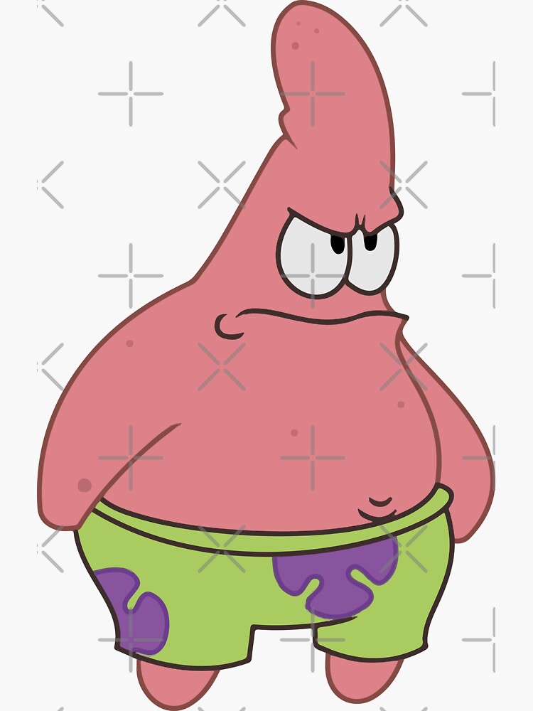"Angry Patrick" Sticker by GorgeousZombie | Redbubble