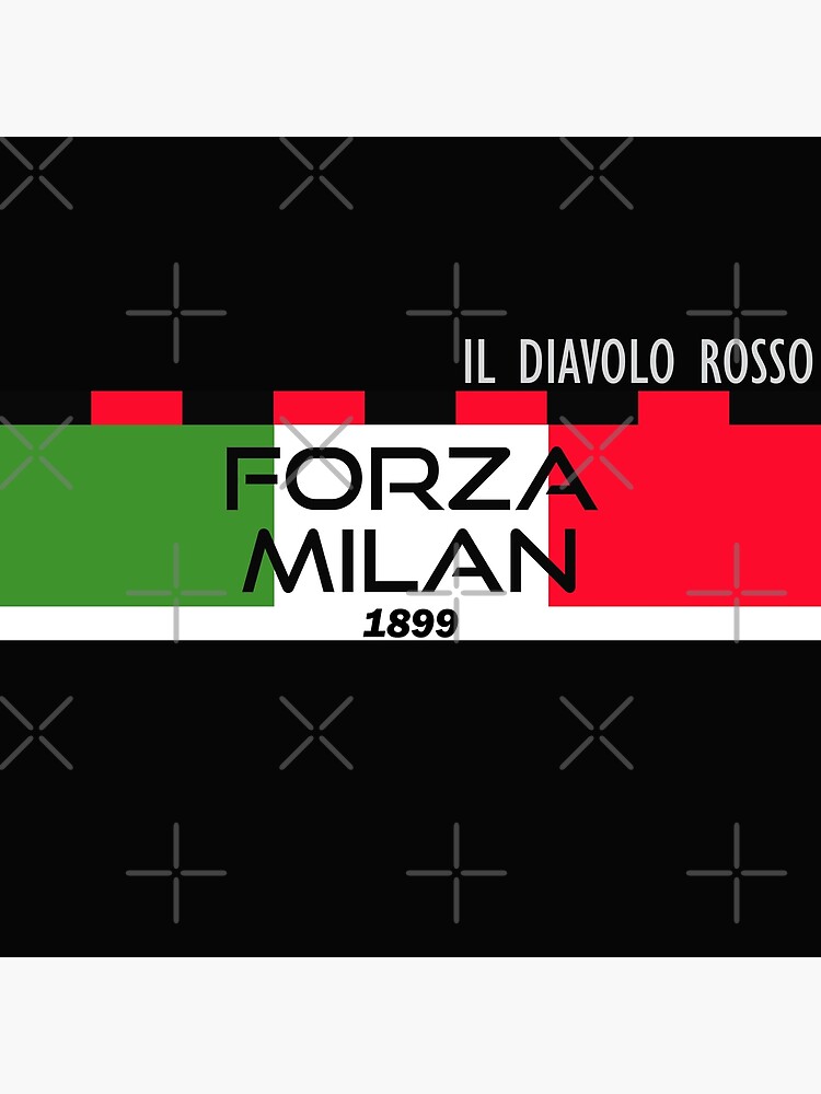 "FORZA MILAN (ITALI FLAG)" Poster for Sale by samukusam | Redbubble