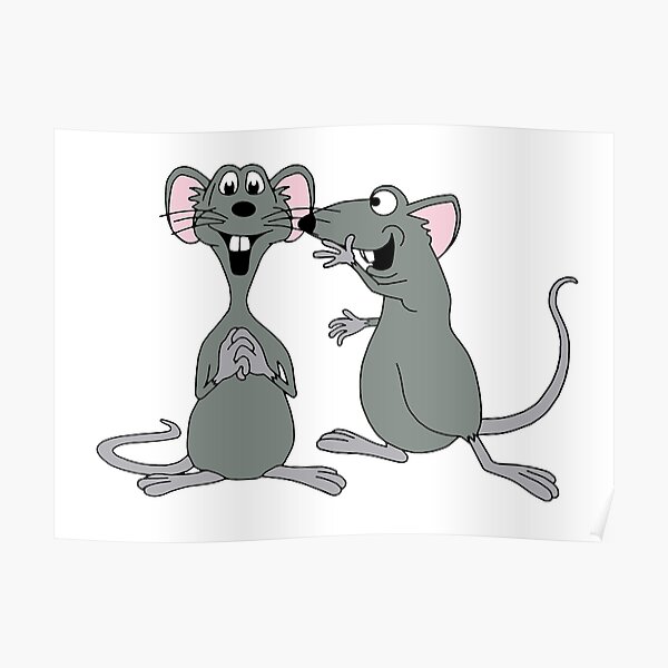 "Two Mice" Poster for Sale by CherryTDesigns | Redbubble