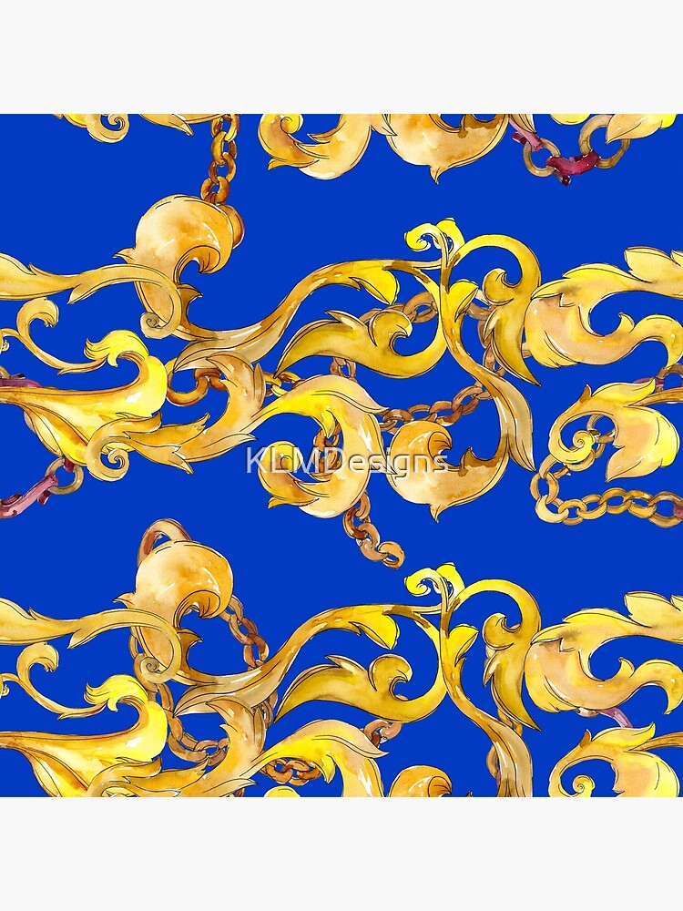 "Bold Royal Blue Watercolor Print" Poster for Sale by KLMDesigns ...