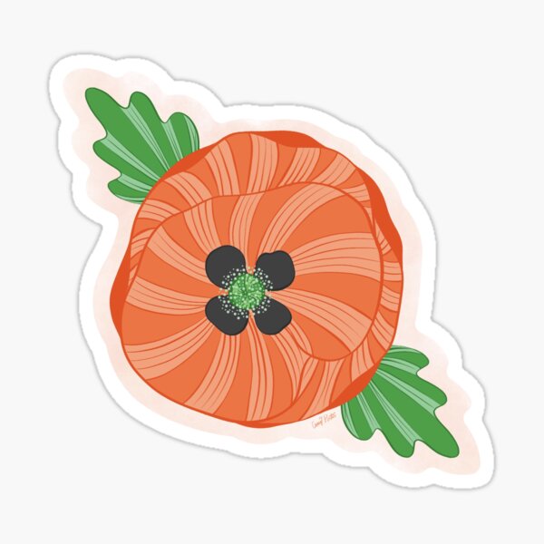 "Poppy" Sticker for Sale by bubble1999 | Redbubble