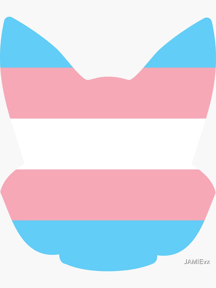 "Ice Foxx Trans Flag Logo" Sticker for Sale by JAMIEvx | Redbubble