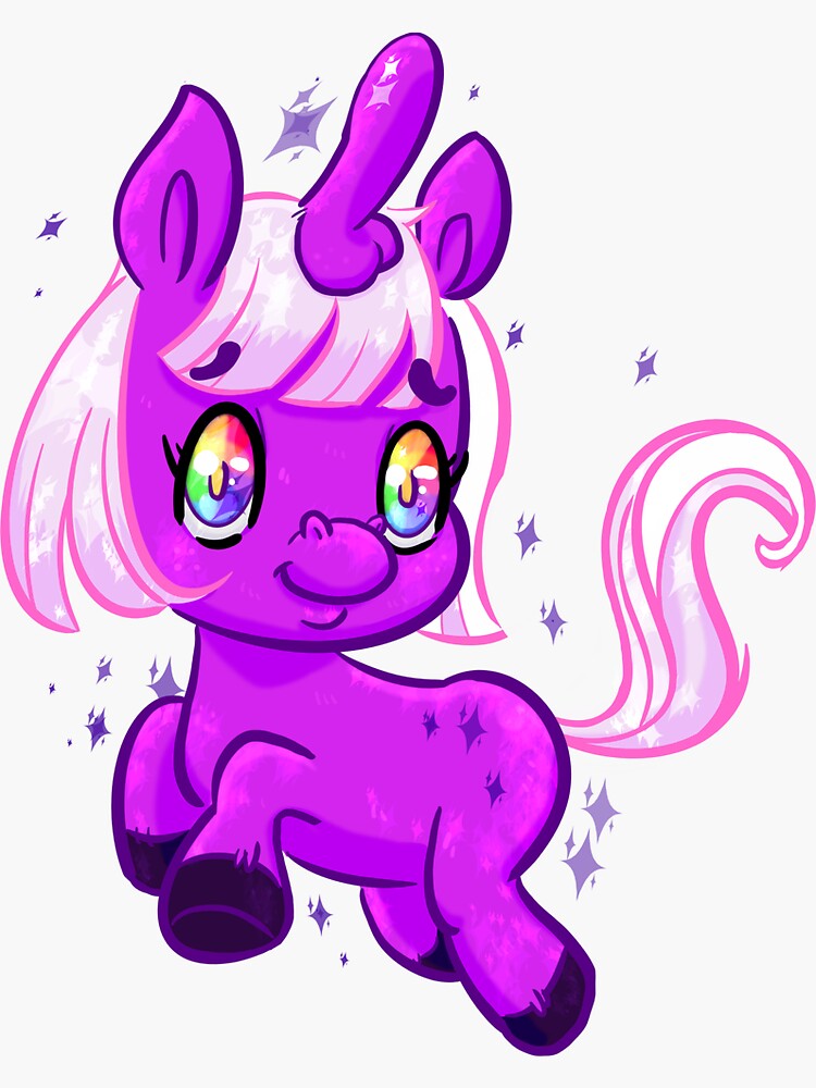 "Unique pony" Sticker by Jamonred | Redbubble