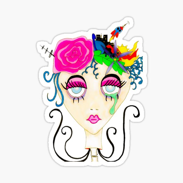 "Sad Goddess" Sticker for Sale by Essalena | Redbubble