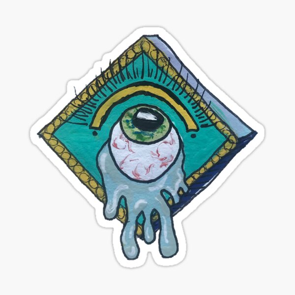 "Crying Eye" Sticker by Abigail-Peters | Redbubble