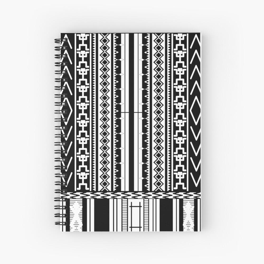 "Ifugao Weave black & white" Spiral Notebook by JIJgalaxy | Redbubble