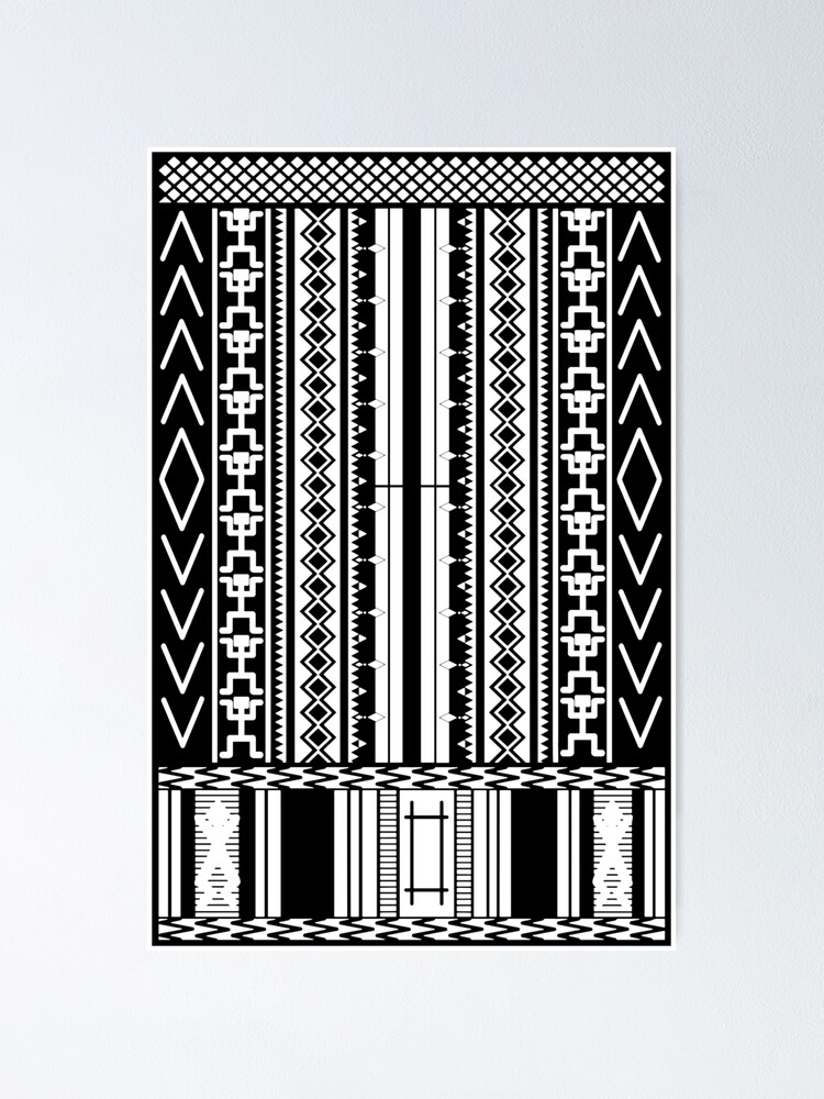 "Ifugao Weave black & white" Poster for Sale by JIJgalaxy | Redbubble