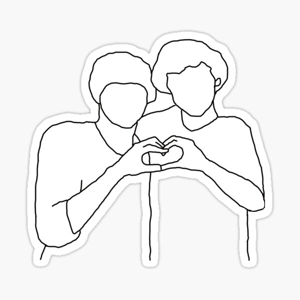 "Larry Heart Outline" Sticker for Sale by Dufferson | Redbubble