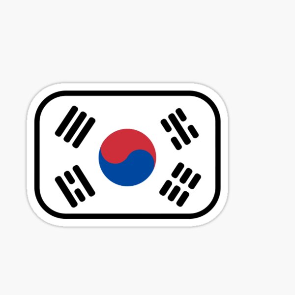 "South Korea Flag" Sticker for Sale by Edacity | Redbubble