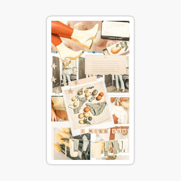 "yellow and green collage" Sticker by pintrestcollage | Redbubble