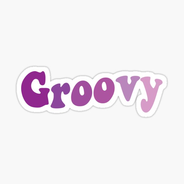 "Purple Groovy Gradient" Sticker for Sale by elliedoodles | Redbubble
