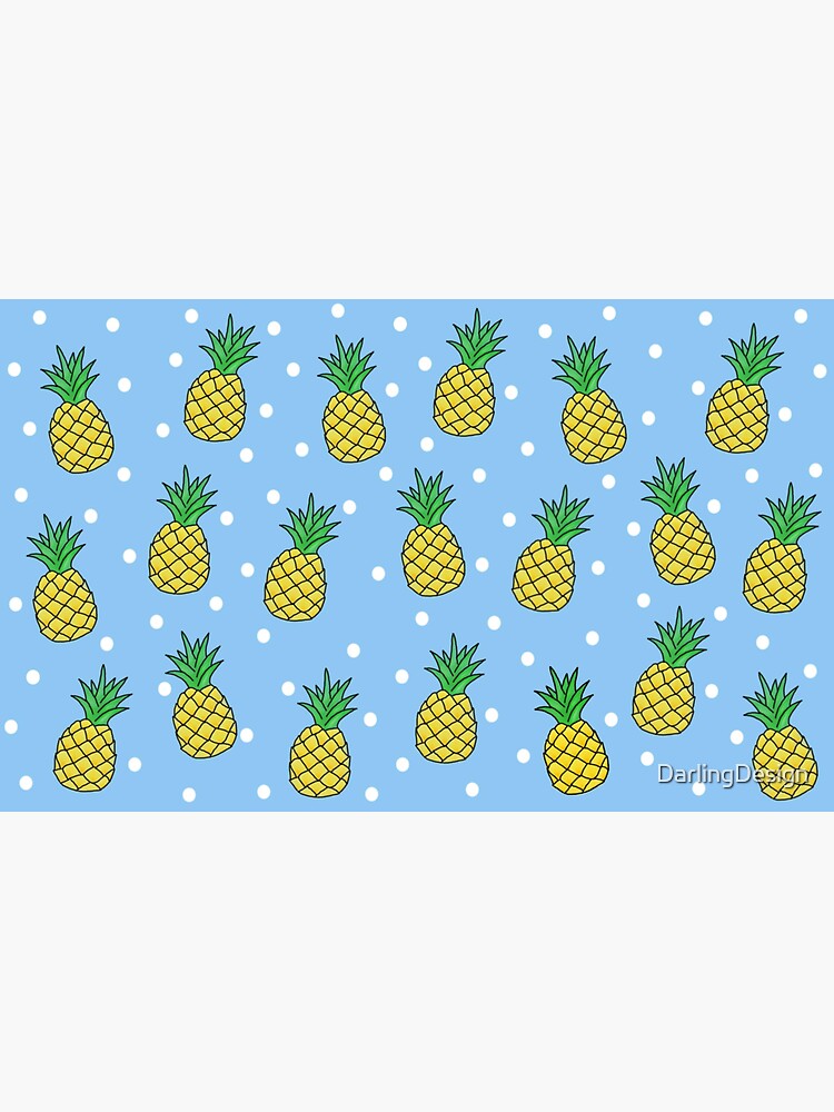 "Pineapple Polka Dot Print" Sticker for Sale by DarlingDesign | Redbubble