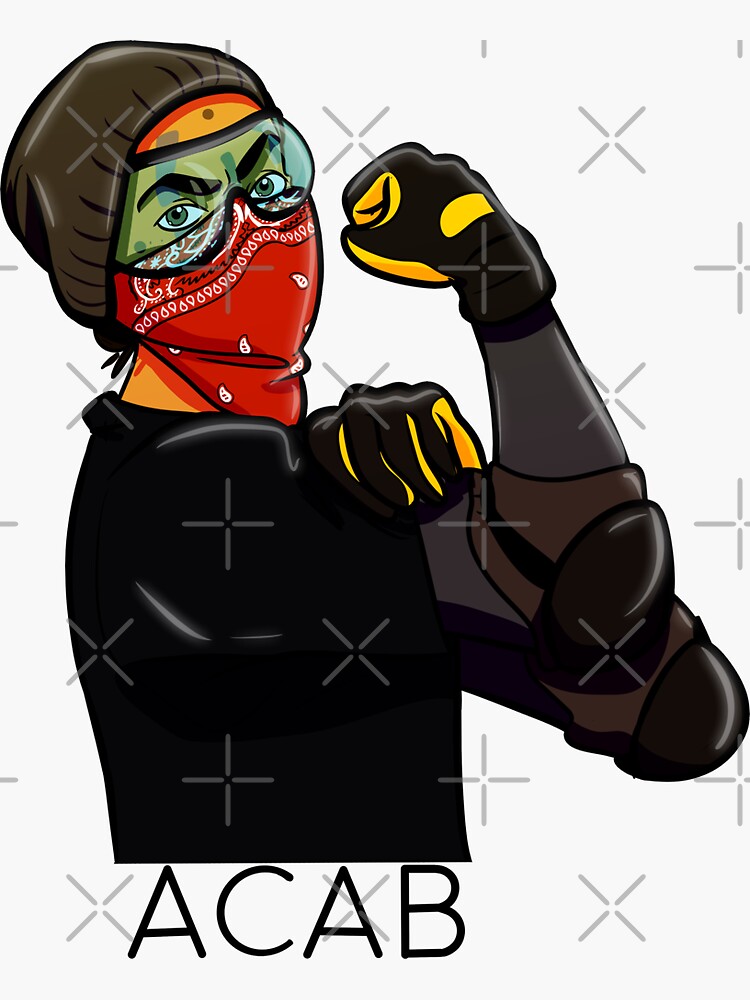 "ACAB Protest " Sticker for Sale by RaeBlack | Redbubble