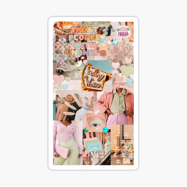 "rainbow collage" Sticker by pintrestcollage | Redbubble