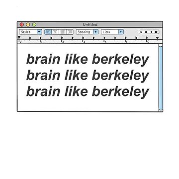 "Brain Like Berkeley" Sticker for Sale by baeareadesigns | Redbubble