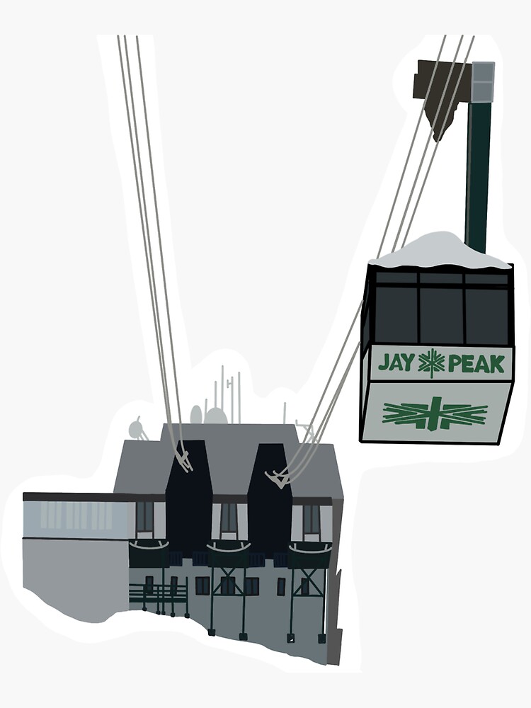 "Jay Peak Tram" Sticker for Sale by ellisc119 | Redbubble