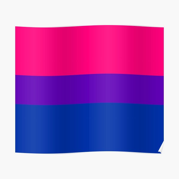 Solid Bisexual Pride Flag Poster By Liveloudgraphic Redbubble