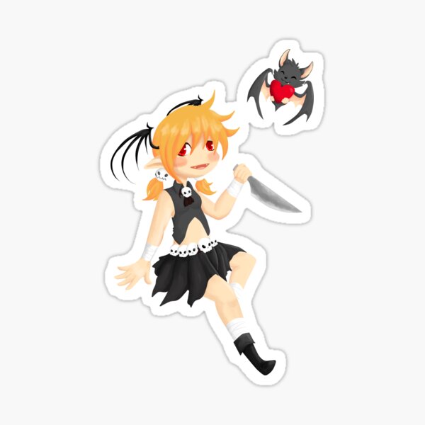 "lil demon girl" Sticker by inkblotwolf | Redbubble