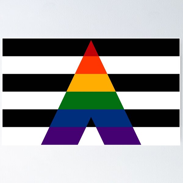 "Seamless Repeating LGBT Ally Pride Flag Pattern" Poster for Sale by ...