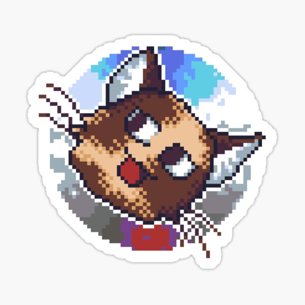 "Tortoiseshell Space Cat Pixel Art" Sticker by Blingley | Redbubble