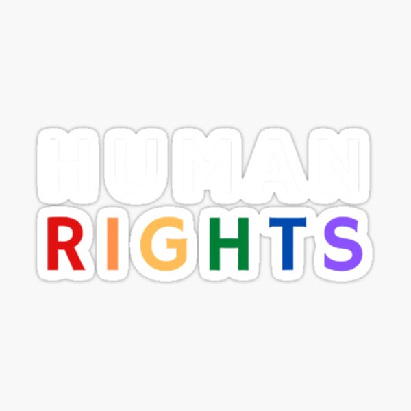 "Human Rights Rainbow Equality" Sticker for Sale by saultstobie | Redbubble