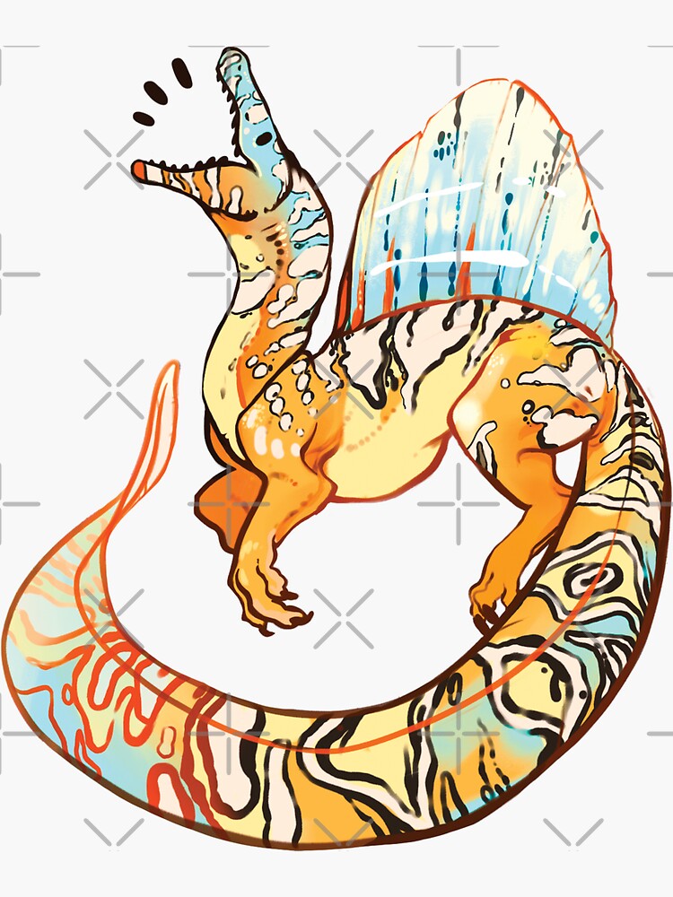 "Happy Spino!" Sticker for Sale by PaintedMischief | Redbubble