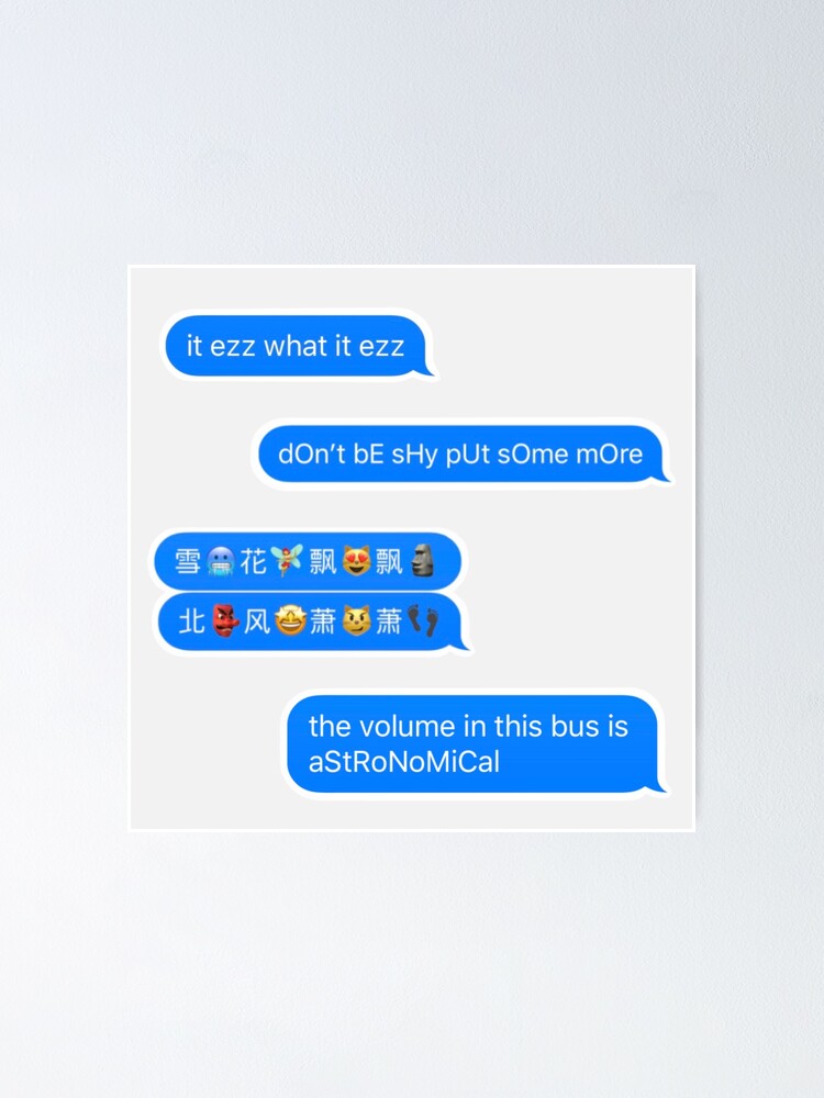 "tiktok viral texts pack" Poster by mandyxg | Redbubble